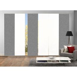 Home Wohnideen Schiebegardine &raquo;PIVE 6er SET&laquo; Paneelwagen 6 Stk. tlg. Schiebevorhang Digidruck 6er Set PIVE grau Polyester 245cm, Paneelwagen, 60cm