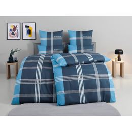 Tom Tailor HOME Bettw&auml;sche &raquo;Ole&laquo; 2 Stk. karierte Bettw&auml;sche aus Baumwolle, mit Rei&szlig;verschluss blau Renforc&eacute;, Obermaterial: 100% Baumwolle B/L: 135cm x