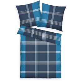 Tom Tailor HOME Bettw&auml;sche &raquo;Ole&laquo; 2 Stk. karierte Bettw&auml;sche aus Baumwolle, mit Rei&szlig;verschluss blau Renforc&eacute;, Obermaterial: 100% Baumwolle B/L: 155cm x