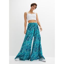 bonprix Damen Palazzohose, bunt, Gr. 36, Paisley, bedruckt, Web, Obermaterial: 100% Viskose, Hosen, aus reiner Viskose, Loose Fit, sehr weites Bein,