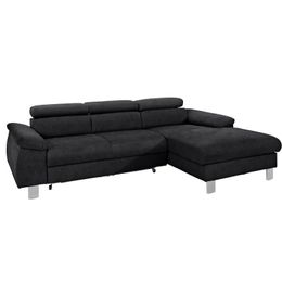 COTTA Ecksofa &raquo;Komaris L-Form, B: 244 cm&laquo; mit Kopfteilverstellung, optional Schlaffunktion, Bettkasten & Licht Microfaser PRIMABELLE (100% Polyester);