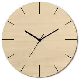 Artland Wanduhr &raquo;Zeitliche Schlichtheit&laquo; wahlweise mit Quarz- oder Funkuhrwerk, lautlos ohne Tickger&auml;usche beige B/H/T: 30cm x 30cm x 0,6cm, Funkuhr