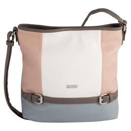 Tom Tailor Damen Tom Tailor Hobo &raquo;Juna&laquo; aus soft genarbtem ledrigen Material mit gl&auml;nzenden Metall-Accessoires rosa B/H/T: 33cm x 28cm x 12,5cm