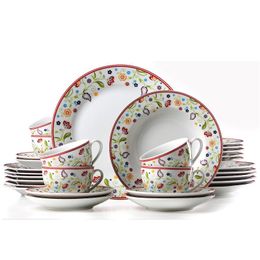 Ritzenhoff & Breker Kombiservice &raquo;Doppio Shanti, Geschirr-Set, Service&laquo; 30 Teile, f&uuml;r 6 Personen bunt Porzellan 30 Stk.