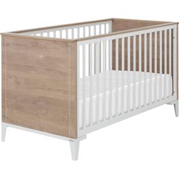 Babybett &raquo;MARCEL&laquo; wei&szlig; Holzwerkstoff Lattenrost, Liegefl&auml;che B/L: 70cm x 140cm, kein H&auml;rtegrad, ohne Matratze