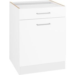 KOCHSTATION Unterschrank &raquo;KS-Visby&laquo; Breite 60 cm wei&szlig; B/H/T: 60cm x 82cm x 60cm