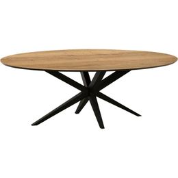 OMG Design Esstisch &raquo;Wellington&laquo; 1 Stk. tlg. Hochwertige Melamin-Tischplatte mit Metallgestell braun B/H/T: 180cm x 77cm x 102cm