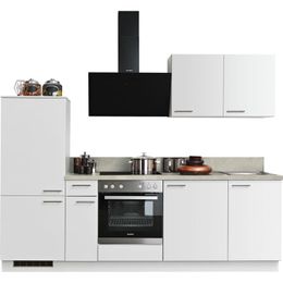 KOCHSTATION K&uuml;chenzeile &raquo;KS-Scafa, mit h&ouml;henverstellbaren F&uuml;&szlig;en&laquo; vormontiert, wahlweise mit E-Ger&auml;ten, mit Soft-Close, Breite 260 cm wei&szlig; B/H/T: 260cm