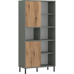 Home Affaire Highboard &raquo;Pozzi&laquo; H&ouml;he ca. 163 cm grau Holzwerkstoff, MDF, PVC B/H/T: 75cm x 162,8cm x 40cm, 2 Stk.