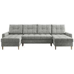 M&ouml;bel Kraft Wohnlandschaft mit Schlaffunktion Astra silber Ma&szlig;e (cm): B: 290 H: 75 &raquo; M&ouml;bel Kraft