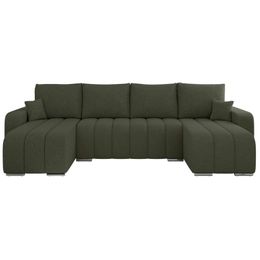 M&ouml;bel Kraft Wohnlandschaft mit Schlaffunktion Kirasso gr&uuml;n Ma&szlig;e (cm): B: 320 H: 86 &raquo; M&ouml;bel Kraft