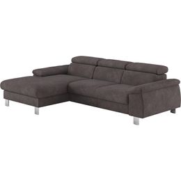 COTTA Ecksofa &raquo;Komaris L-Form, B: 244 cm&laquo; mit Kopfteilverstellung, optional Schlaffunktion, Bettkasten & Licht 94% POLYESTER (PES) 6%POLYAMID (PA) B/H