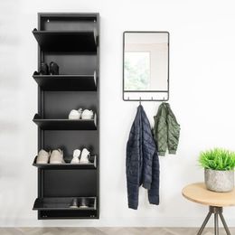 SPINDER DESIGN Schuhschrank &raquo;Billi&laquo; Metall, Breite 50 cm schwarz Metall B/H/T: 50cm x 169cm x 15cm
