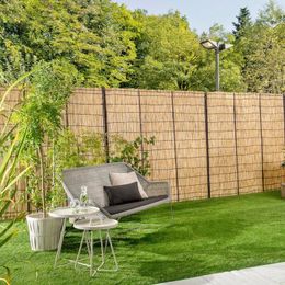 Windhager Sichtschutzzaunmatten &raquo;Sendai f&uuml;r Garten, Balkon und Terrasse, 180 x 180 cm&laquo; Sichtschutzzaun aus Bambus, Blickschutz, natur / beige beige Massivholz, 