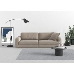 Trendmanufaktur Big-Sofa &raquo;Bourbon Mega, bequem, viel Platz, Breite 264cm,&laquo; extra tiefe Sitzfl&auml;che, wahlweise mit Sitztiefenverstellung bestellbar grau