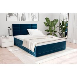 Westfalia Schlafkomfort Polsterbett &raquo;Prag&laquo; 3 Matraztenarten w&auml;hlbar, mit und ohne Bettkasten blau Bezug 100% Polyester, Polsterung: Polsterwatte, Material Gestell: 