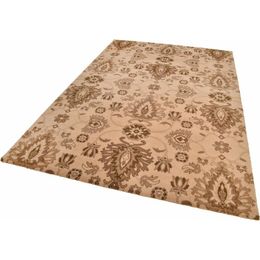 Theko Teppich &raquo;Timeless 1&laquo; rechteckig 12 mm H&ouml;he Kurzflor, florales Design, 80% Schurwolle, Wohnzimmer beige Kunstfaser, Schurwolle B : 160cm 1 Stk., 