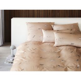 Elegante Bettw&auml;sche &raquo;Sp&auml;tzchen&laquo; 2 Stk. angenehmes Hautgef&uuml;hl Mako-Satin, Obermaterial: 100% Baumwolle B/L: 135cm x 200cm, 1 Stk., 1 Stk., Mako-Satin, B/L: 80cm