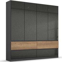 Rauch Dreht&uuml;renschrank &raquo;Winnipeg&laquo; grifflose Front, Schubk&auml;sten m. Griffmulde, auch mit Beleuchtung grau Holzwerkstoff B/H/T: 181cm x 210cm x 56cm, 