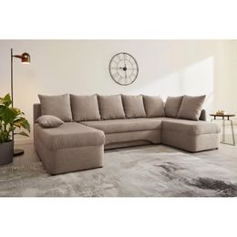 Jockenh&ouml;fer Wohnlandschaft &raquo;U-Form, B: 260 cm&laquo; mit Schlaffunktion & Bettkasten Korpus: 100% Polyester;Kissen: 100% Polyester B/H/T: 260cm x 85cm, Luxus-Microfaser