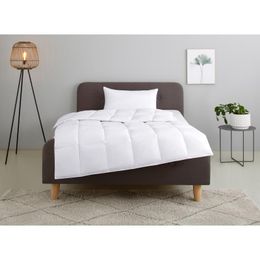 OTTO home Federbettdecke + Kopfkissen &raquo;Irah Bettdecke 135x200 cm, 155x220 cm&laquo; Set mit Kissen 80x80 cm, Sommer, Winter, Made in Germany wei&szlig; Bettdecken