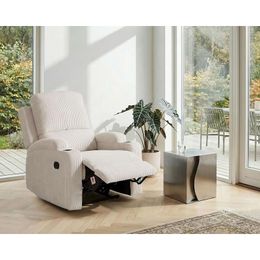 OTTO home Relaxsessel &raquo;NAPORI Cord, Kinosessel, Multimedia-Sessel&laquo; TV-Sessel mit manueller u elektrischer Relaxfunktion u. Getr&auml;nkehalter beige 100% 