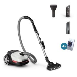 Philips Bodenstaubsauger &raquo;XD6122/12 6000 Series&laquo; 900 W mit Beutel mit 4l Fassungsverm&ouml;gen und TriActive+ LED-D&uuml;se wei&szlig; Einheitsgr&ouml;&szlig;e Bodenstaubsauger