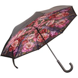 Goebel Stockregenschirm &raquo;Louis Comfort Tiffany - Pfingstrosen&laquo; mit Upside/Down &Ouml;ffnung Obermaterial: 100% Glasfaser Einheitsgr&ouml;&szlig;e