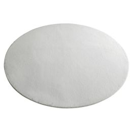 OTTO home Fellteppich &raquo;Balu, Kunstfell Teppich, Modern&laquo; rund 20 mm H&ouml;he Kaninchenfell-Haptik, Langflor, Schlafzimmer, Wohnzimmer, Kinderzimmer grau 