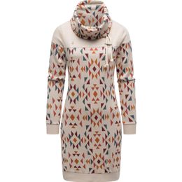 Ragwear Damen Sweatkleid "Chlloe Aztec YOUMODO", bunt, Gr. XXXL, Material: 100% Baumwolle, Kleider, stylisches Langarm Minikleid mit Aztec-Muster