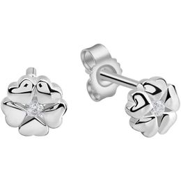 Firetti Damen Paar Ohrstecker &raquo;Schmuck Geschenk Silber 925 Ohrschmuck Ohrringe Herzen&laquo; mit Zirkonia (synth.) silber 6mm, Silber 925 (Sterlingsilber)