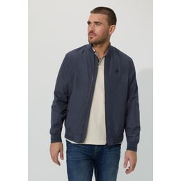 Street One MEN Herren Blouson, blau, Gr. S, unifarben, Stoff, Obermaterial: 100% Polyester. Futter: 100% Polyester, Jacken, mit Stehkragen
