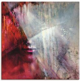 Artland Leinwandbild &raquo;Julia&laquo; Frau 1 Stk. tlg. auf Holzrahmen gespannt rot B/H/T: 70cm x 70cm, Leinwandbild Frau quadratisch, 1 Stk.
