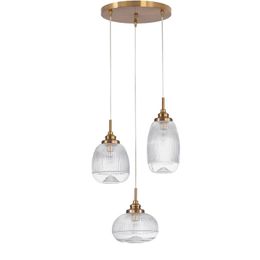 NOVA LUCE H&auml;ngeleuchten &raquo;MOND&laquo; E14 1 Stk. Ohne Beleuchtung gold 3, &Oslash; 49cm H: 120cm, 1 Stk.