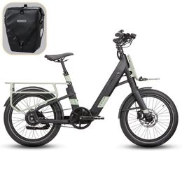 Vaun Unisex &raquo;VAUN Compact New Gen-Cityrad mit Ortlieb Tasche&laquo; Heckmotor 250 W Elektrofahrrad f&uuml;r Alltag und Einkauf schwarz 43cm, 20 Zoll (50,80cm)