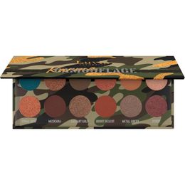 Luvia Cosmetics Damen Lidschatten-Palette &raquo;Karmaflage&laquo; Matt und schimmernd, hochpigmentiert, m&uuml;heloses Verblenden. gr&uuml;n Einheitsgr&ouml;&szlig;e