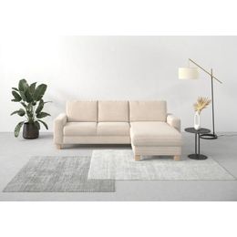 OTTO home Ecksofa &raquo;Summer L-Form&laquo; mit Recamiere, mit oder ohne Schlaffunktion und Bettkasten, Cord-Bezug beige 100% Polyester B/H/T: 249cm x 91cm x 