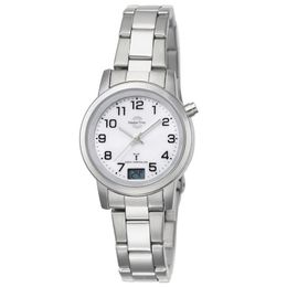 MASTER TIME Damen MASTER TIME Funkuhr &raquo;Basic&laquo; Armbanduhr, Quarzuhr, Damenuhr, Datum, Edelstahlarmband silber Einheitsgr&ouml;&szlig;e