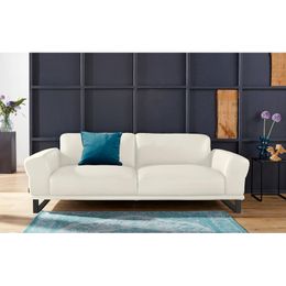 W.Schillig 2,5-Sitzer &raquo;montanaa&laquo; mit Metallkufen in Schwarz pulverbeschichtet, Breite 232 cm wei&szlig; B/H/T: 232cm x 78cm x 94cm, Longlife Xtra-Leder Z59