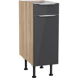 KOCHSTATION Unterschrank &raquo;KS-Aken&laquo; grau wildeiche Nachbildung, B/H/T: 30cm x 87cm x 58,4cm