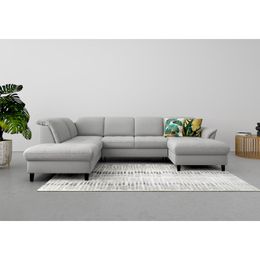 Sit & More sit&more Wohnlandschaft &raquo;Maggiore U-Form&laquo; wahlweise mit Kopfteilverstellung, Schlaffunktion und Stauraum grau 95% Polyester, 5% Polyamid B/H/T: 312cm 