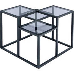 Kayoom Beistelltisch &raquo;Steps 625, Beistelltisch in elegantem Design, w&uuml;rfelf&ouml;rmig&laquo; 1 Stk. tlg. stufenf&ouml;rmiges Gestell aus Metall, quadratische Platten, modern