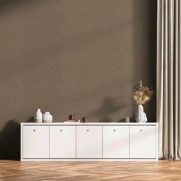 Livingwalls living walls Vliestapete &raquo;3D-Tapete Wellenmuster - Moderne Vliestapete&laquo; leicht gl&auml;nzend strukturiert braun Vlies B/L: 0,53m x 10,5m, Rollen: 1