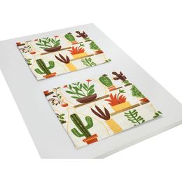 WIRTH Platzset &raquo;OAKHAM&laquo; orange Obermaterial: 100% Polyester B/L: 40cm x 35cm, 2 Stk., Polyester, eckig