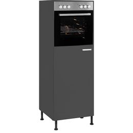 Optifit Backofenumbauschrank &raquo;Parma&laquo; Breite 60 cm grau Holzwerkstoff anthrazit, B/H/T: 60cm x 176,6cm x 58,4cm, T&uuml;ren: 1 Stk., Komplettausf&uuml;hrung