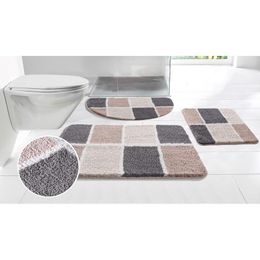OTTO home Badematte &raquo;Anna mit Kachelmuster, Badvorleger, Badezimmer Teppich, Duschvorleger&laquo; H&ouml;he 20 mm rutschhemmend beschichtet strapazierf&auml;hig 