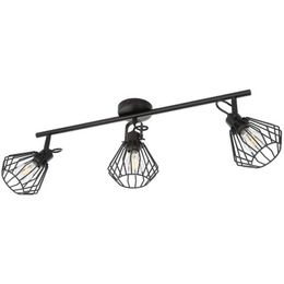 Eglo Deckenspot &raquo;TABILLANO Deckenstrahler, Stahl, IP20, E27, Wohnzimmerlampe, Flurlampe&laquo; E27 1 Stk. Spot, L77,5 x B11 cm, schwarz, 3X40W exkl. schwarz