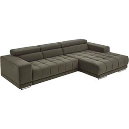 Die PlanBar Ecksofa &raquo;MP-IN15053 L-Form extra breiter Schenkel&laquo; mit Kopfteilverstellung, wahlweise mit manueller Vorziehbank 100% Polyester B/H/T: 