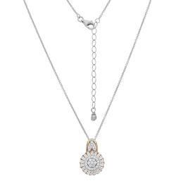 Firetti Damen Kette mit Anh&auml;nger &raquo;Schmuck Geschenk Silber 925 Halskette Ankerkette Bl&uuml;te bicolor&laquo; mit Zirkonia (synth.) Silber 925 (Sterlingsilber), L