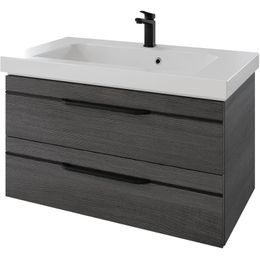 Waschtisch &raquo;Serie Balto Mineralmarmor-Waschtisch mit Unterschrank, 92 cm breit&laquo; 2 Stk. tlg. Waschplatz mit 2 Schubladen, Badschrank in verschiedenen 